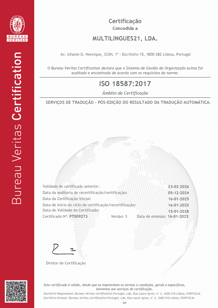 Certificação ISO 18587: Elevando a Qualidade dos Serviços de Tradução ...